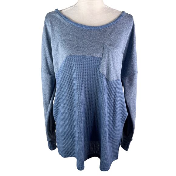 Weekend Suzanne Betro | Tops | Weekend Suzanne Betro Top Blue Waffle Xl ...